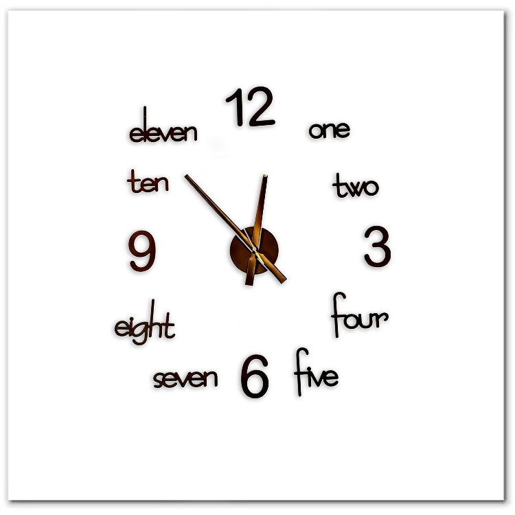 Wooden DIY Clock With Large Needles – Decor Vibe